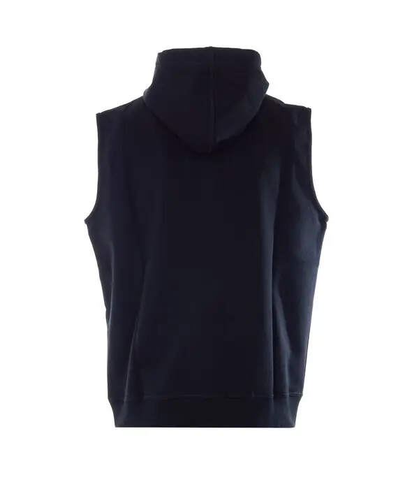 Brunello Cucinelli Sleeveless Zip-up Drawstring Hoodie - Black