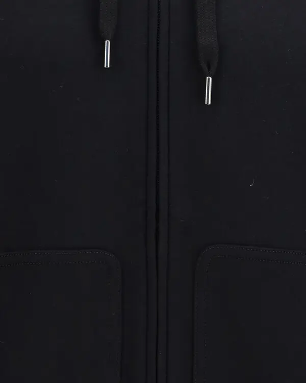 Brunello Cucinelli Sleeveless Zip-up Drawstring Hoodie - Black