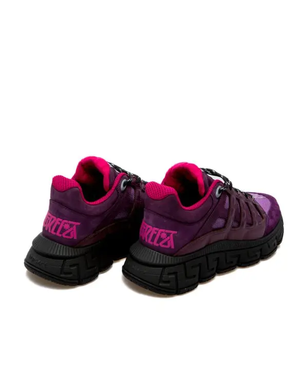 Versace Greca Panelled Sneakers - Black