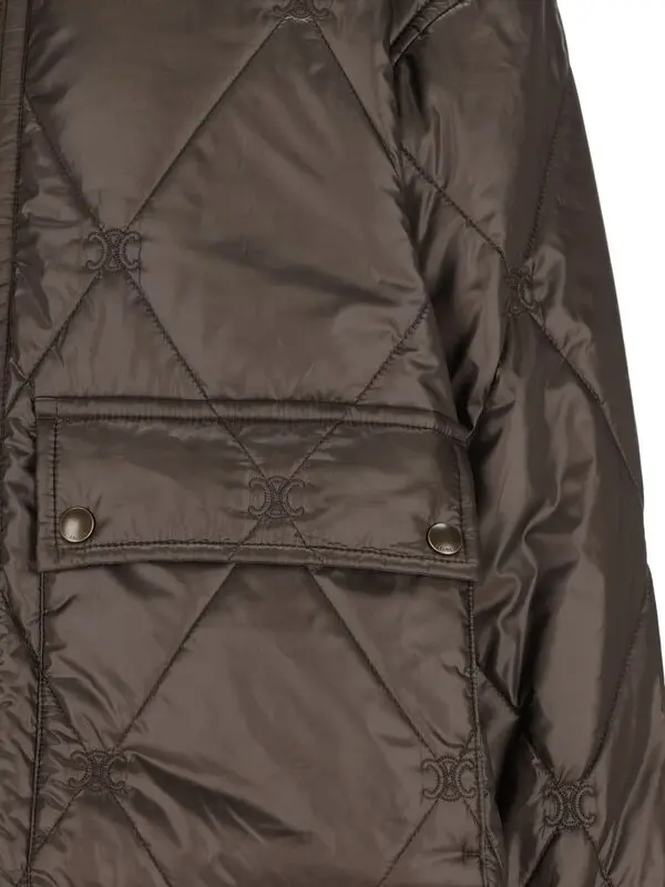 Celine Quilted Jacket In Light Nylon