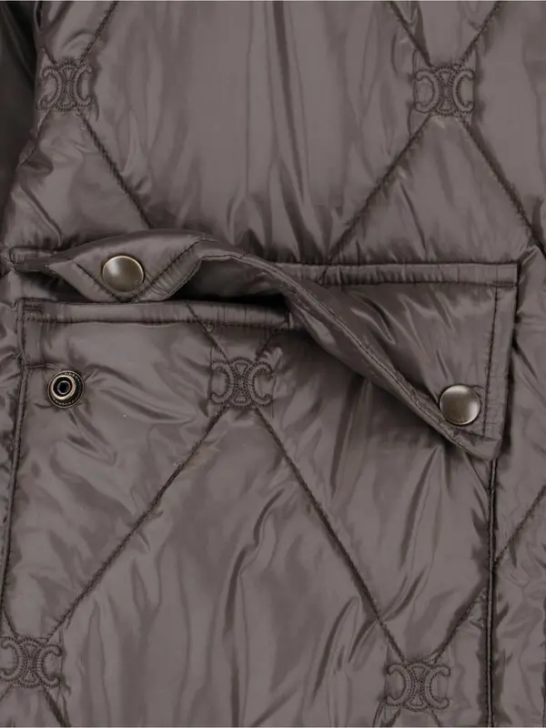 Celine Quilted Jacket In Light Nylon