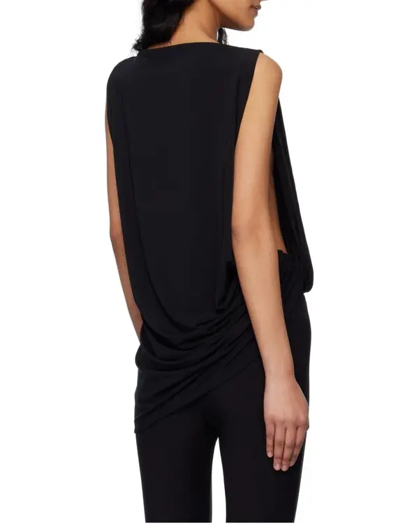 Jacquemus Le Haute Peplo Twist Detailed Top - Black