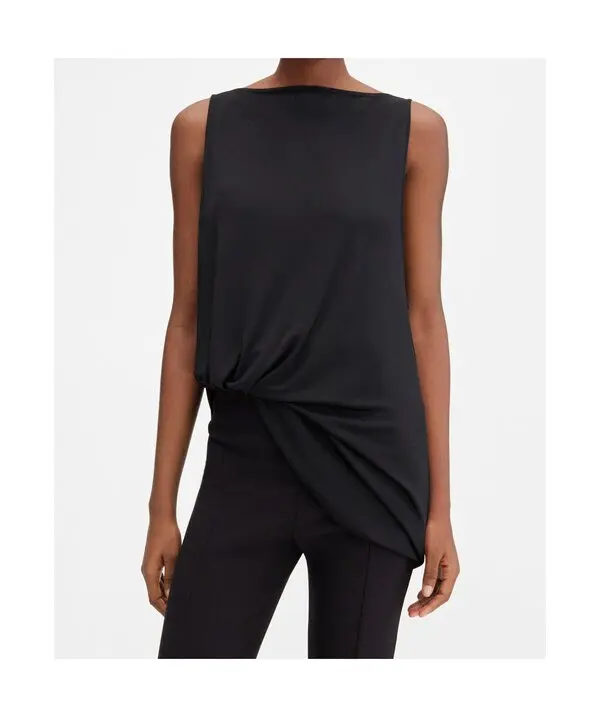 Jacquemus Le Haute Peplo Twist Detailed Top - Black