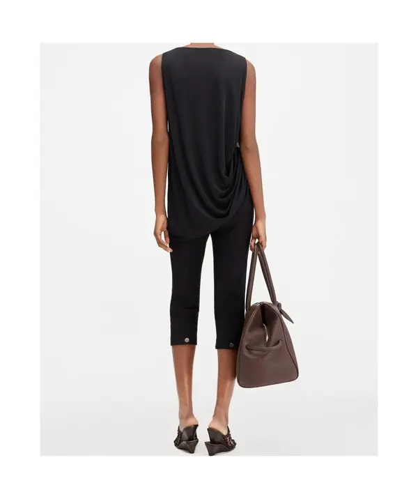 Jacquemus Le Haute Peplo Twist Detailed Top - Black