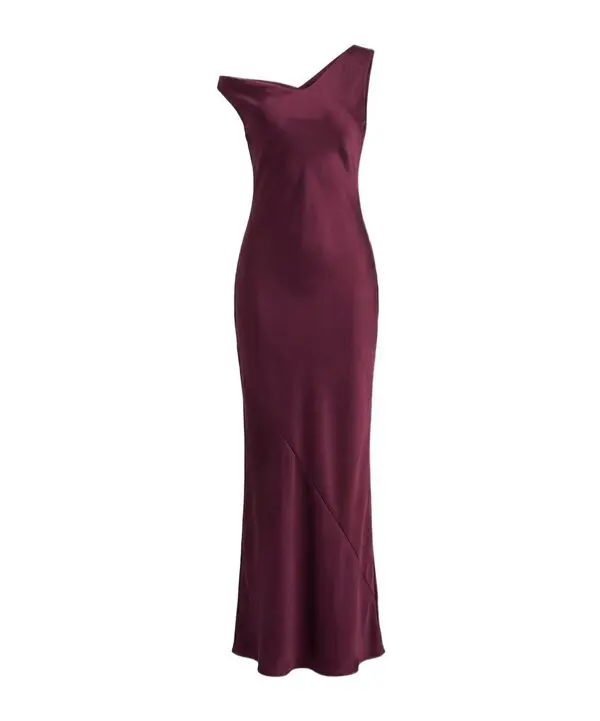 Norma Kamali Maria One-shoulder Gown - Plum