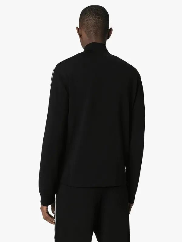 Valentino Garavani Zip-up Sweatshirt With Logo Stripes