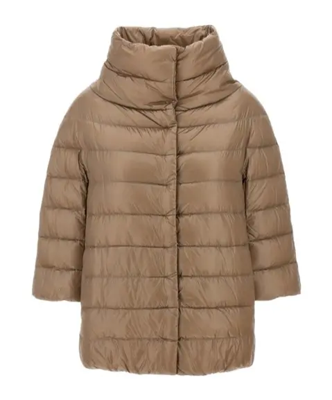 Herno Aminta Down Jacket With Stand Collar - Brown