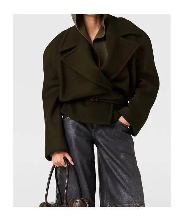 Stella McCartney Cropped Belted Trench Jacket