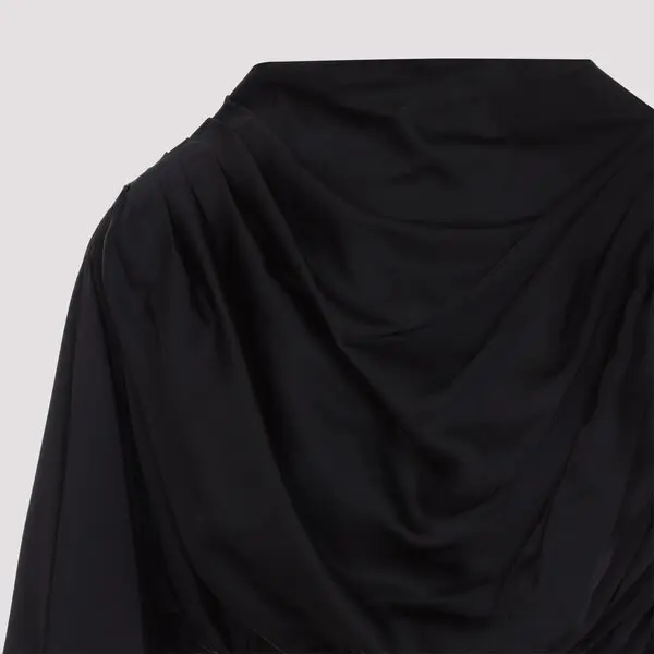 Rick Owens Claudette Long Sleeve Pleated Top