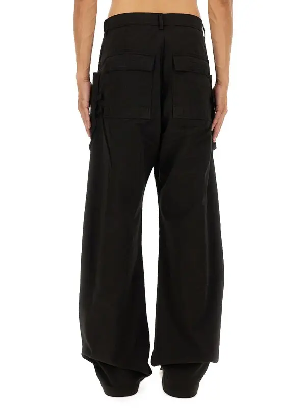 Rick Owens Stefan Wide Leg Cargo Pants - Black