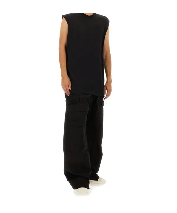 Rick Owens Stefan Wide Leg Cargo Pants - Black