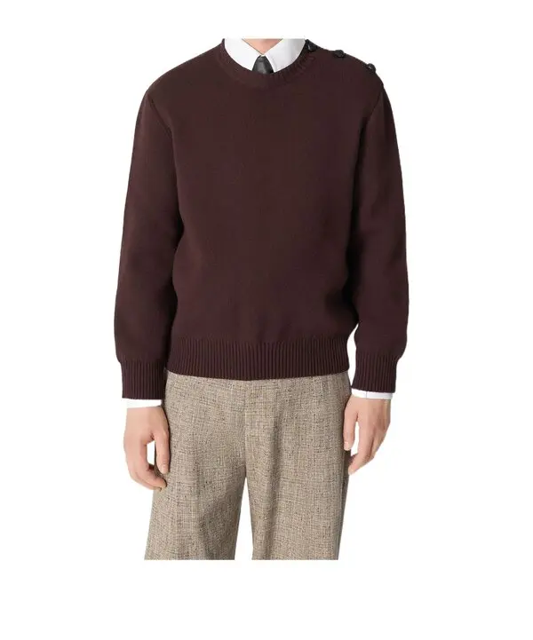 Bottega Veneta Compact Wool Sweater - Ebony