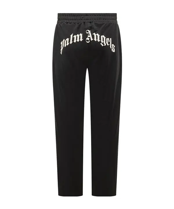 Palm Angels Curved Logo Elastic Waist Trousers
