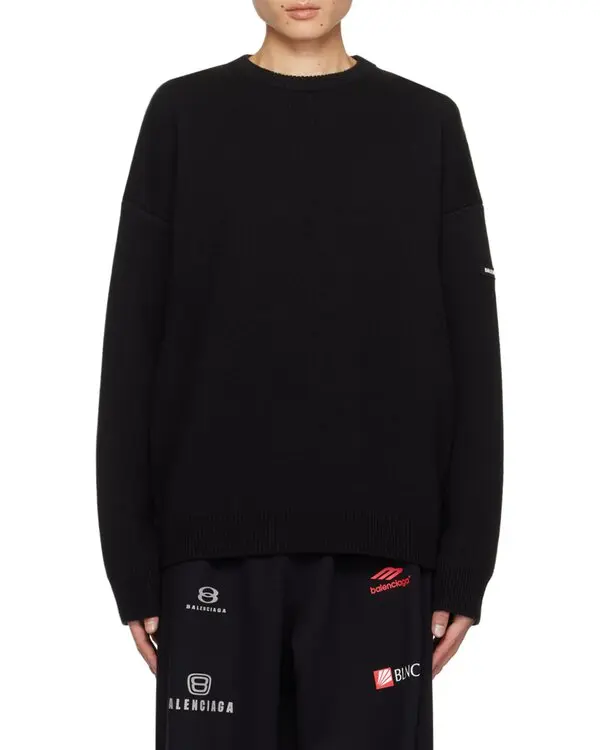 Balenciaga Logo Patch Knitted Jumper