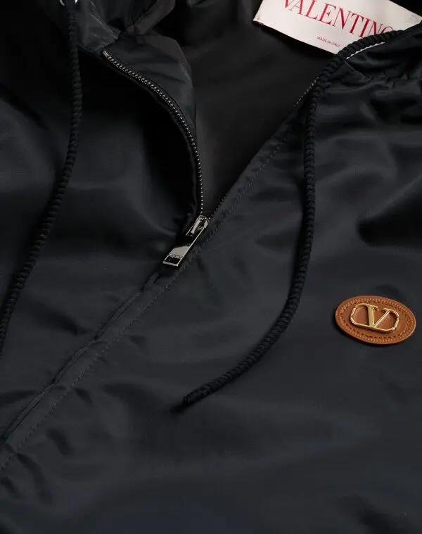Valentino Garavani Zip-up Hooded Jacket With Logo Detail