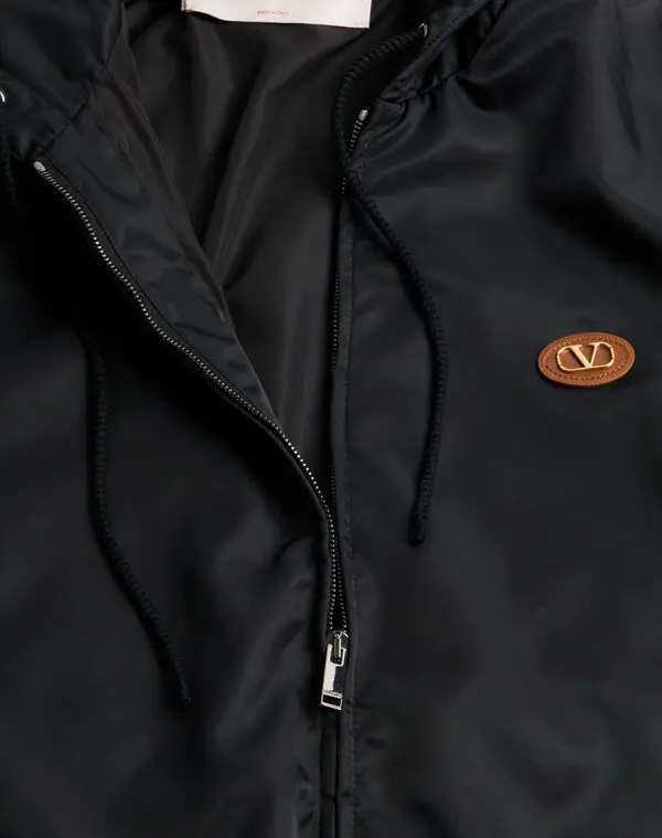 Valentino Garavani Zip-up Hooded Jacket With Logo Detail
