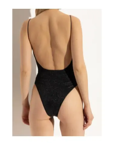 Oseree Glitter-detailing One-piece Swimsuit - Black