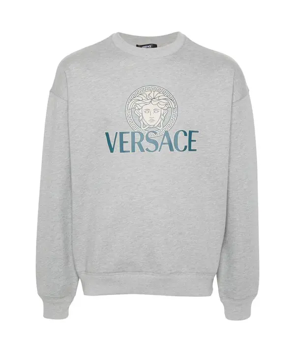Versace Medusa Head Print Cotton Sweatshirt