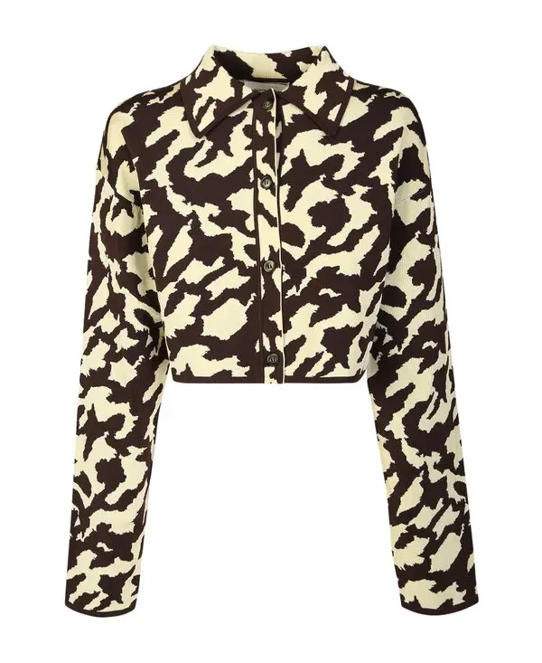 Nanushka Printed Cropped Jacket