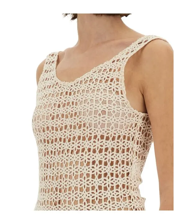 ALYSI Macrame Bodysuit - Nude