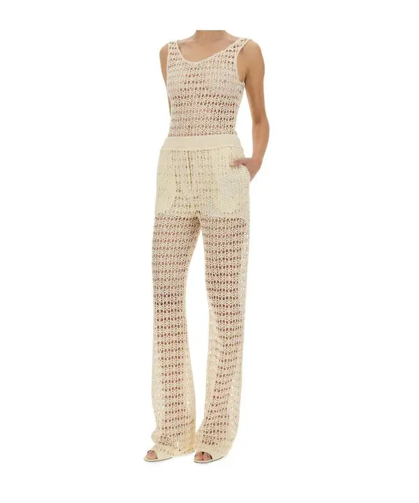 ALYSI Macrame Bodysuit - Nude