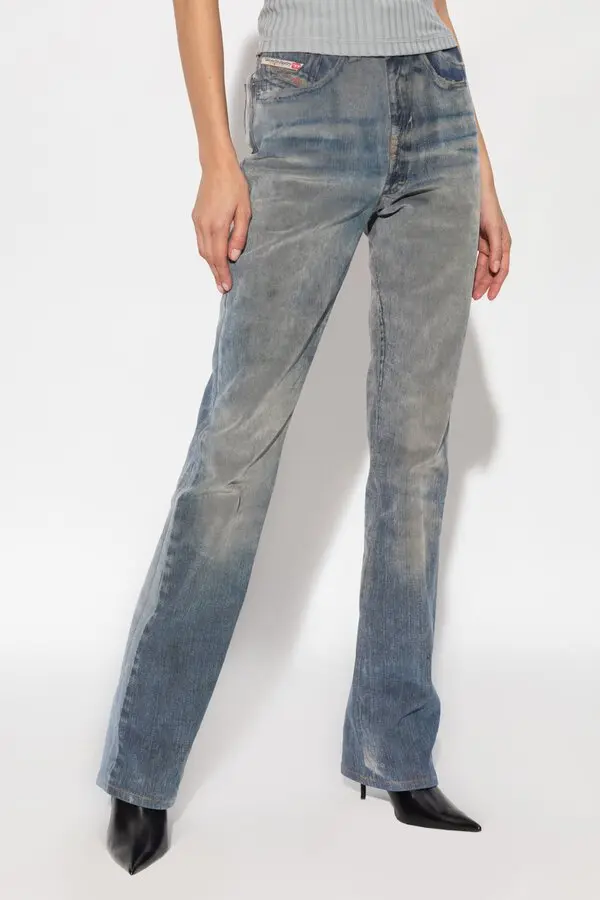 DIESEL® Straight Leg Jeans With Faded Wash