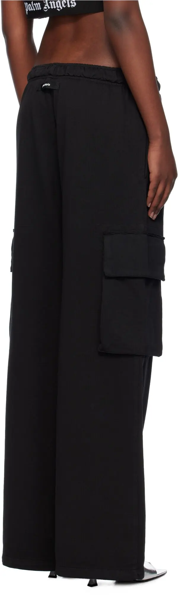 Palm Angels Low-rise Drawstring Wide-leg Cargo Trousers