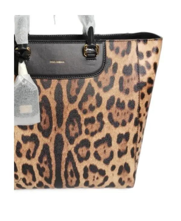 Dolce & Gabbana Leopard Print Top Handle Handbag