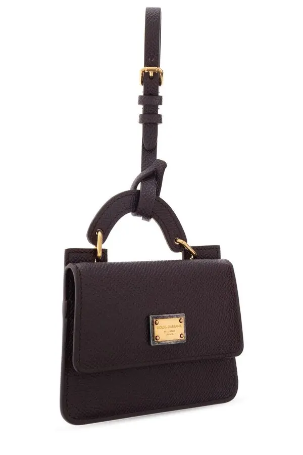 Dolce & Gabbana Textured Leather Mini Bag Wallet