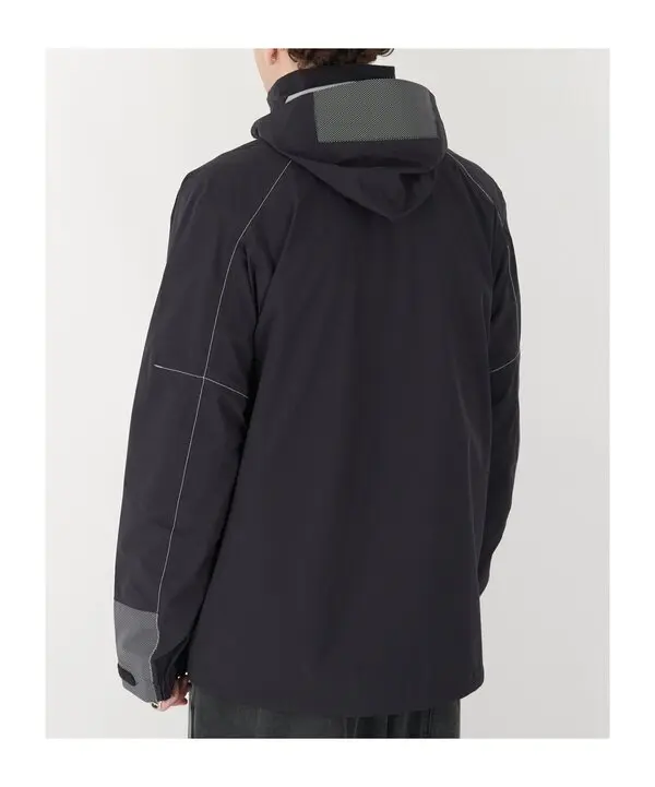 AND WANDER Hooded Zip-up Jacket - Black