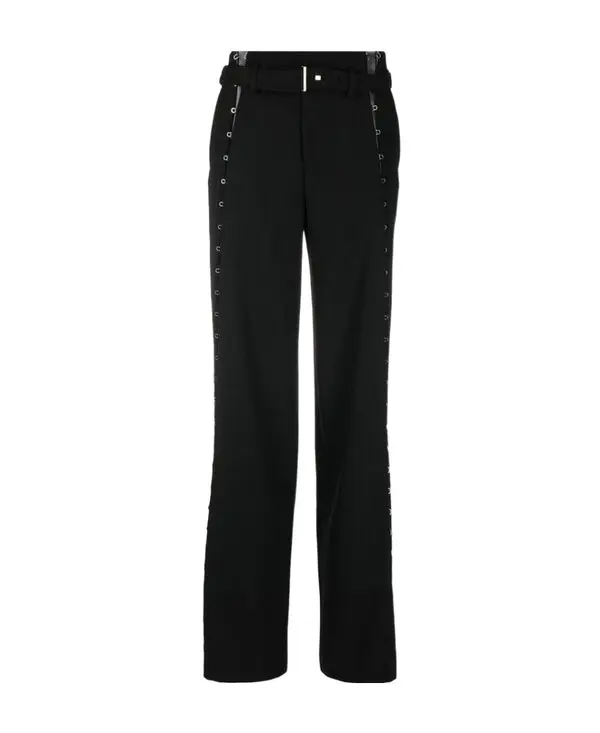 DION LEE Hook-detailed Wide Leg Trousers