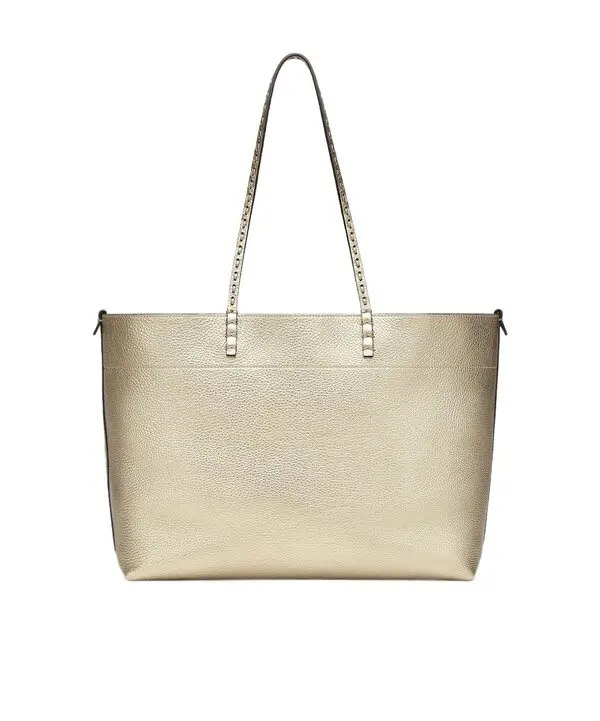 Fendi Medium Roll Tote Bag In Cuoio Romano Leather - Gold