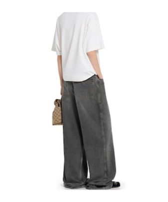 Gucci Wide Leg Denim Trousers