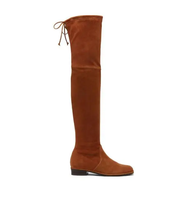 STUART WEITZMAN Lowland Thigh-high Boots With Lace Back Detail - Brown