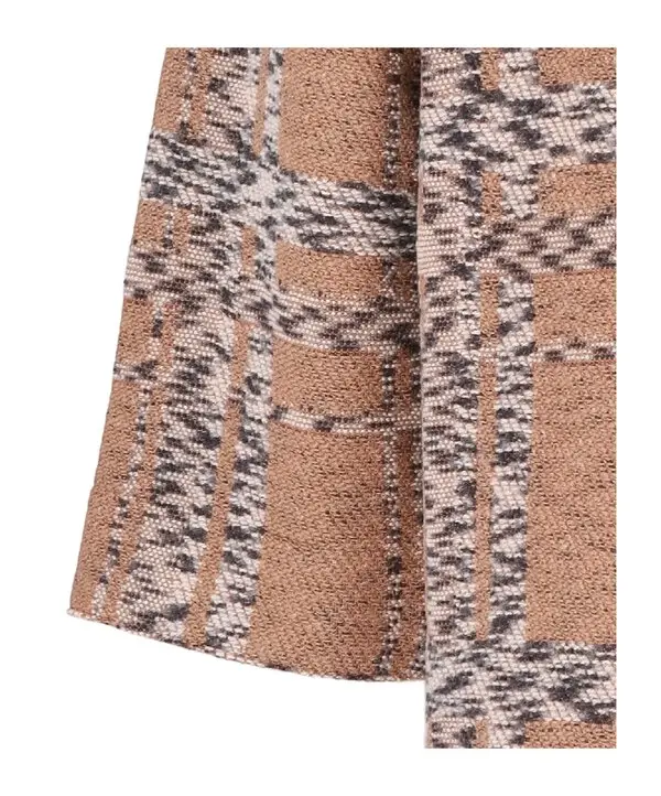 Missoni Checked Single-breasted Knitted Coat - Nude