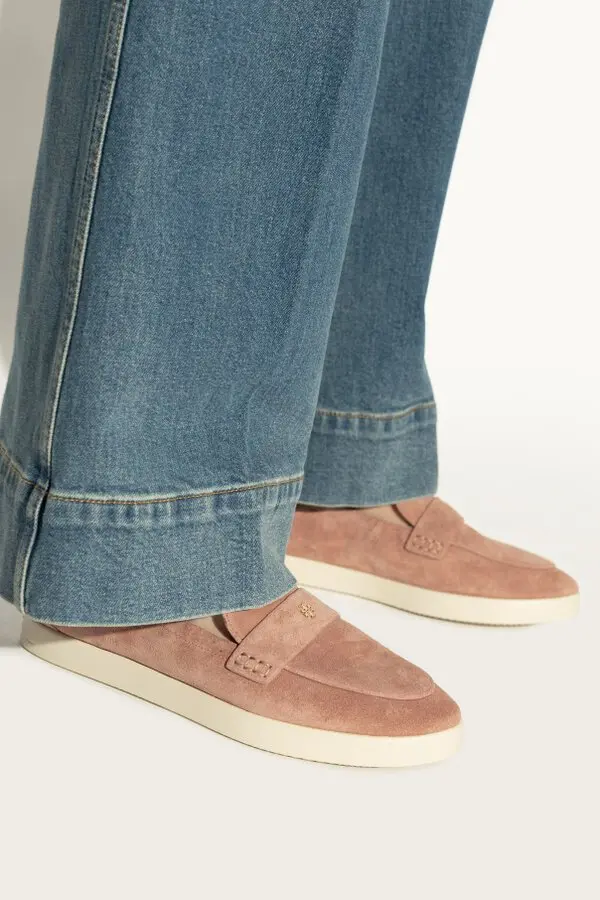 Tory Burch Suede Ballet Sport Loafers - Brown