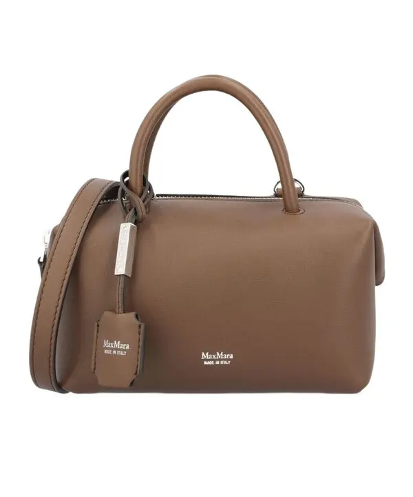 Max Mara Small Top Handle Bag With Detachable Shoulder Strap - Brown