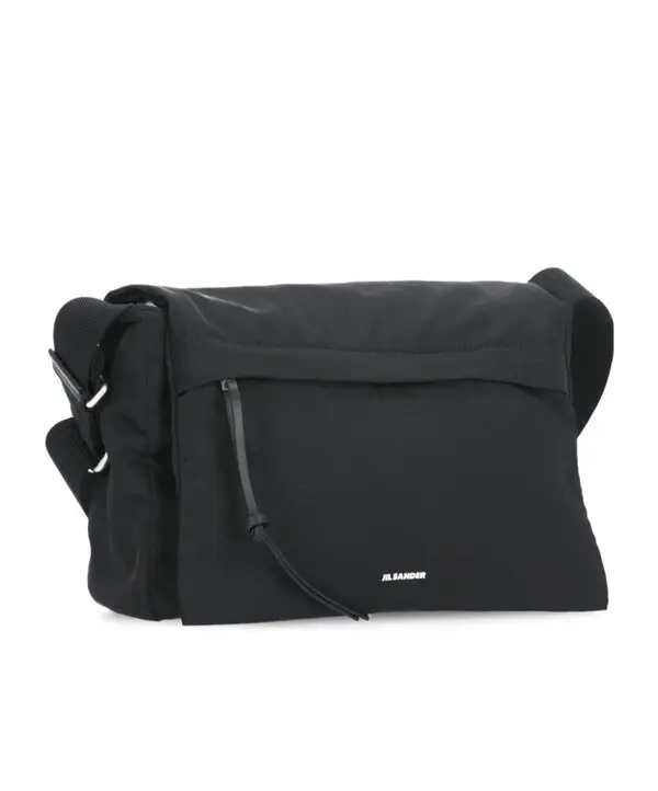 JIL SANDER Logo Print Messenger Bag