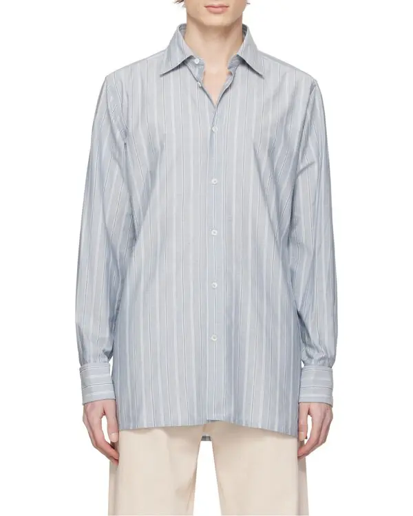 MAISON MARGIELA Candy-striped Shirt - White