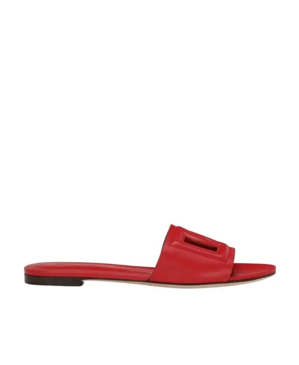Dolce & Gabbana Dg Cut Out Slides - Red