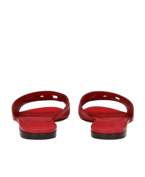 Dolce & Gabbana Dg Cut Out Slides - Red