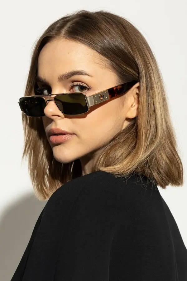 Linda Farrow Joey Rectangular Frame Sunglasses
