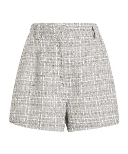 Dolce & Gabbana High-waist Tweed Shorts - Grey