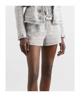 Dolce & Gabbana High-waist Tweed Shorts - Grey