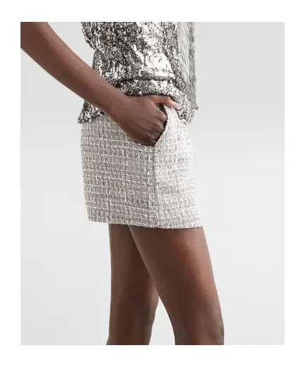 Dolce & Gabbana High-waist Tweed Shorts - Grey