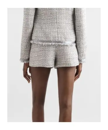 Dolce & Gabbana High-waist Tweed Shorts - Grey
