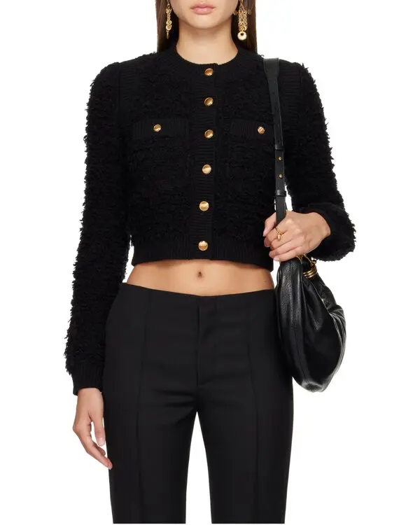 Chloé Fitted Cardigan With Gold-toned Buttons