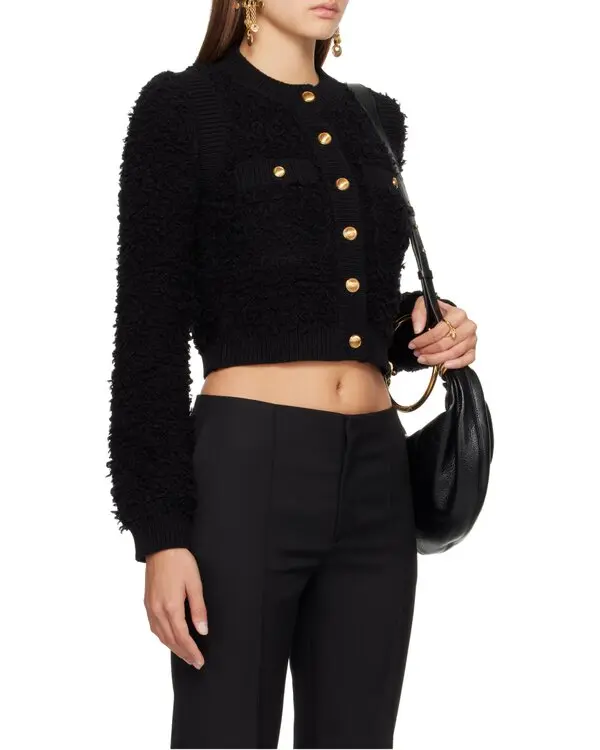 Chloé Fitted Cardigan With Gold-toned Buttons