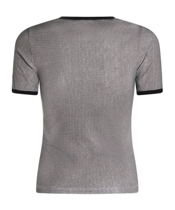 COURREGES Signature Contrast T-shirt - Black