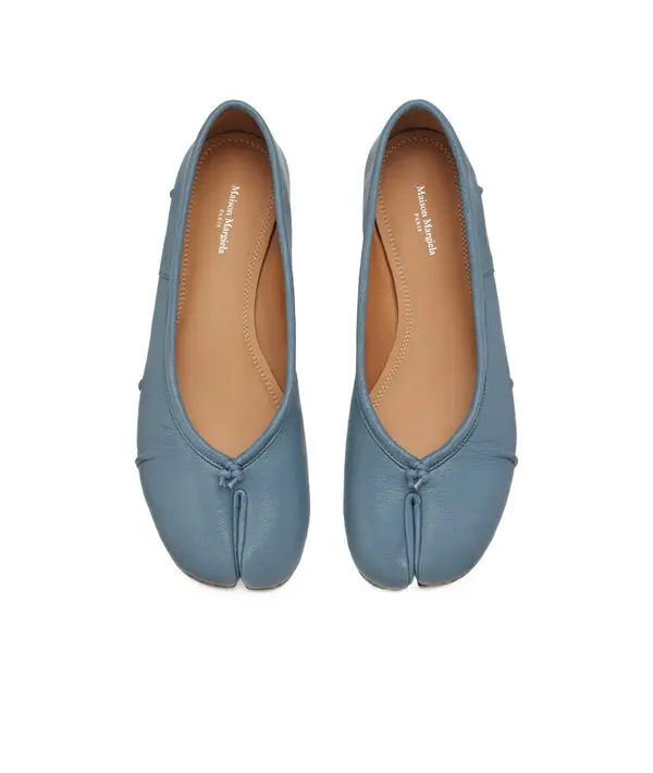 MAISON MARGIELA Tabi Ballet Flats - Gray-blue